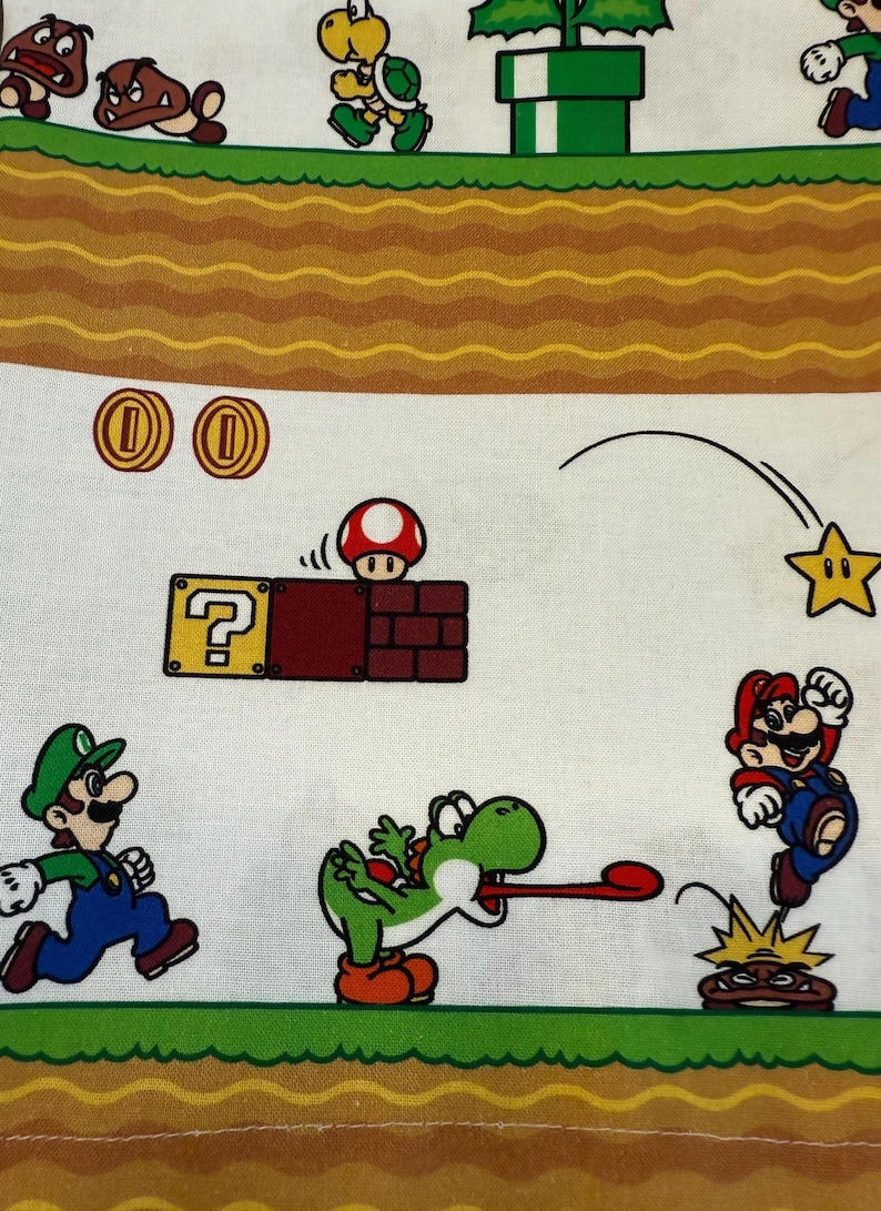 Imperfect** Super Mario Brothers Cloth Napkins - Set of 4 - 100% Cotton ...