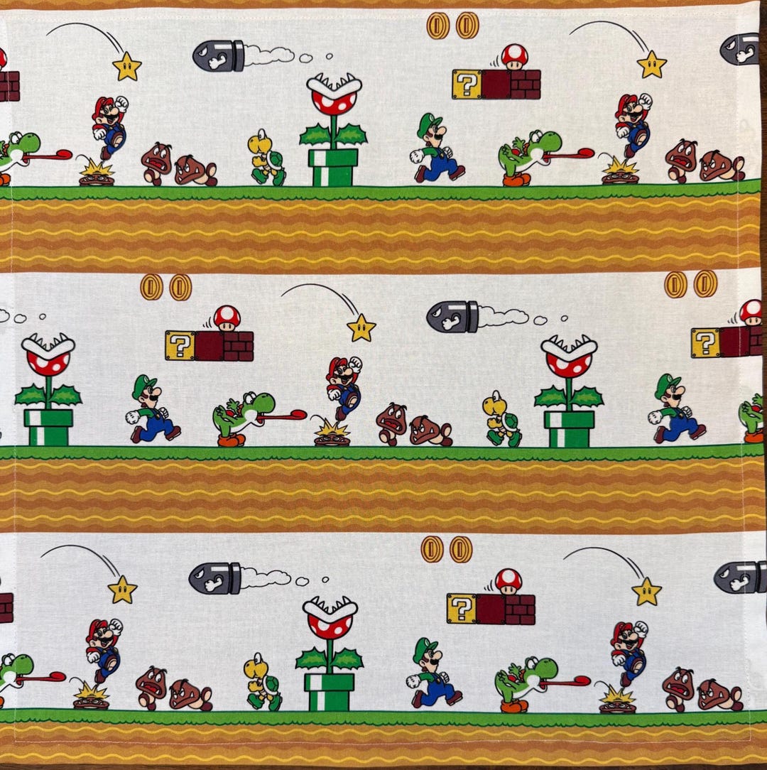 Imperfect** Super Mario Brothers Cloth Napkins - Set of 4 - 100% Cotton ...