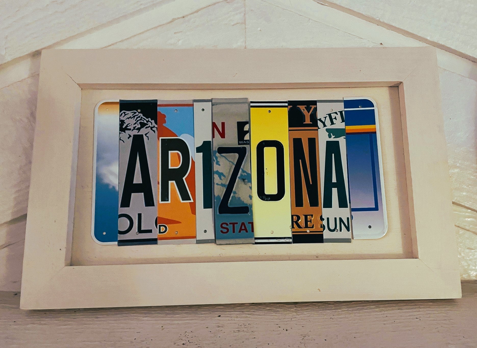 ARIZONA Wall Art License Plate Sign Man Cave Home Office Farmhouse ...