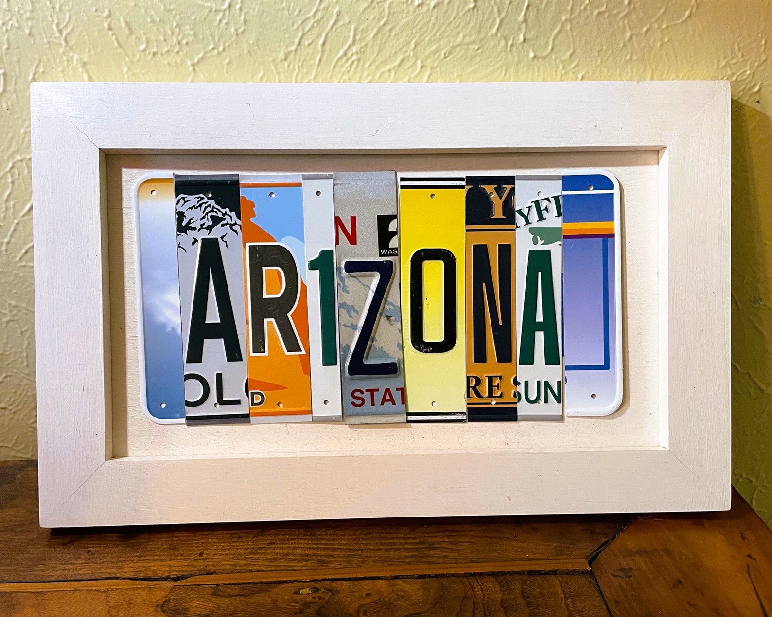 ARIZONA Wall Art License Plate Sign Man Cave Home Office Farmhouse ...