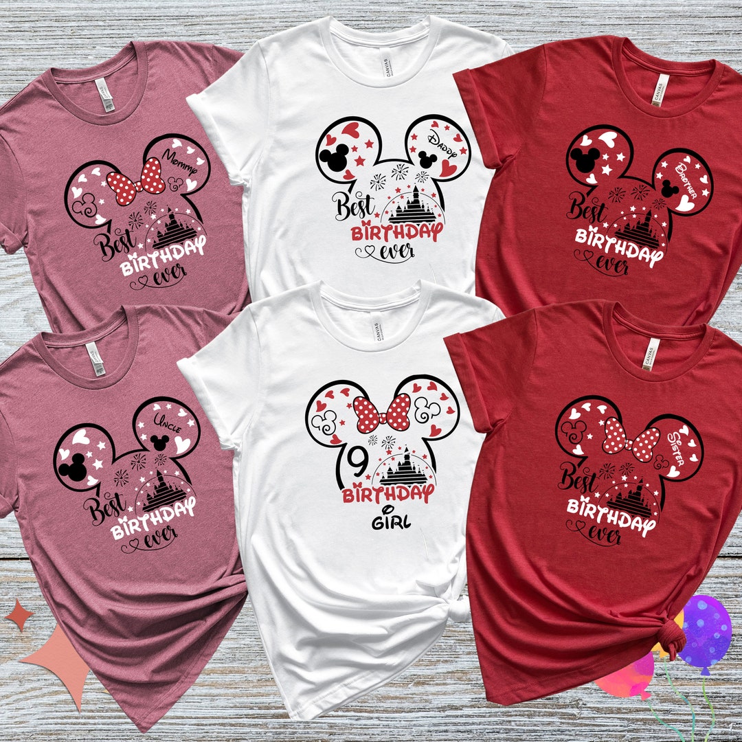 Disney Family Birthday Shirt, Custom Disney Birthday Shirt, Disney Birthday Girl Shirt, Disney ...