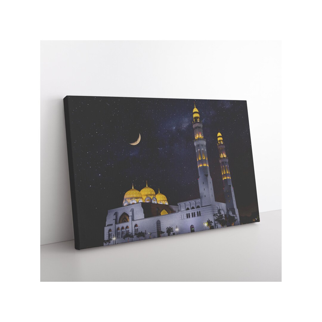 Islamic Architecture Wall Decor, Al Ameen Mosque, Muscat Oman Wall Art ...