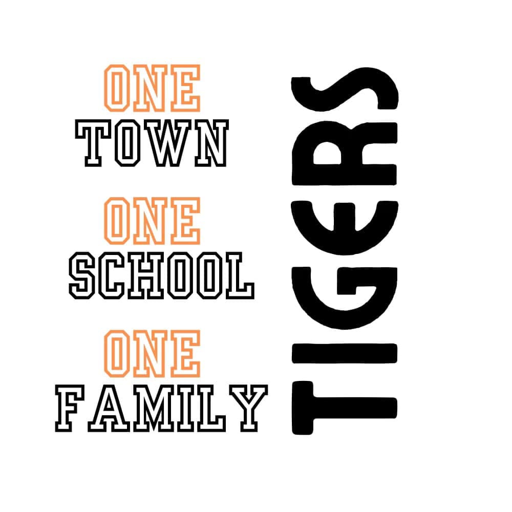 One Town, One School, One Family Tigers - Etsy