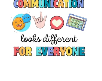Communication Looks Different for Everyone Png, Speech Therapy Svg, Speech Pathologist, Digital ...