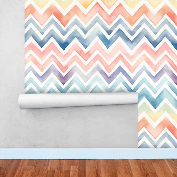 Watercolor Chevron - Etsy