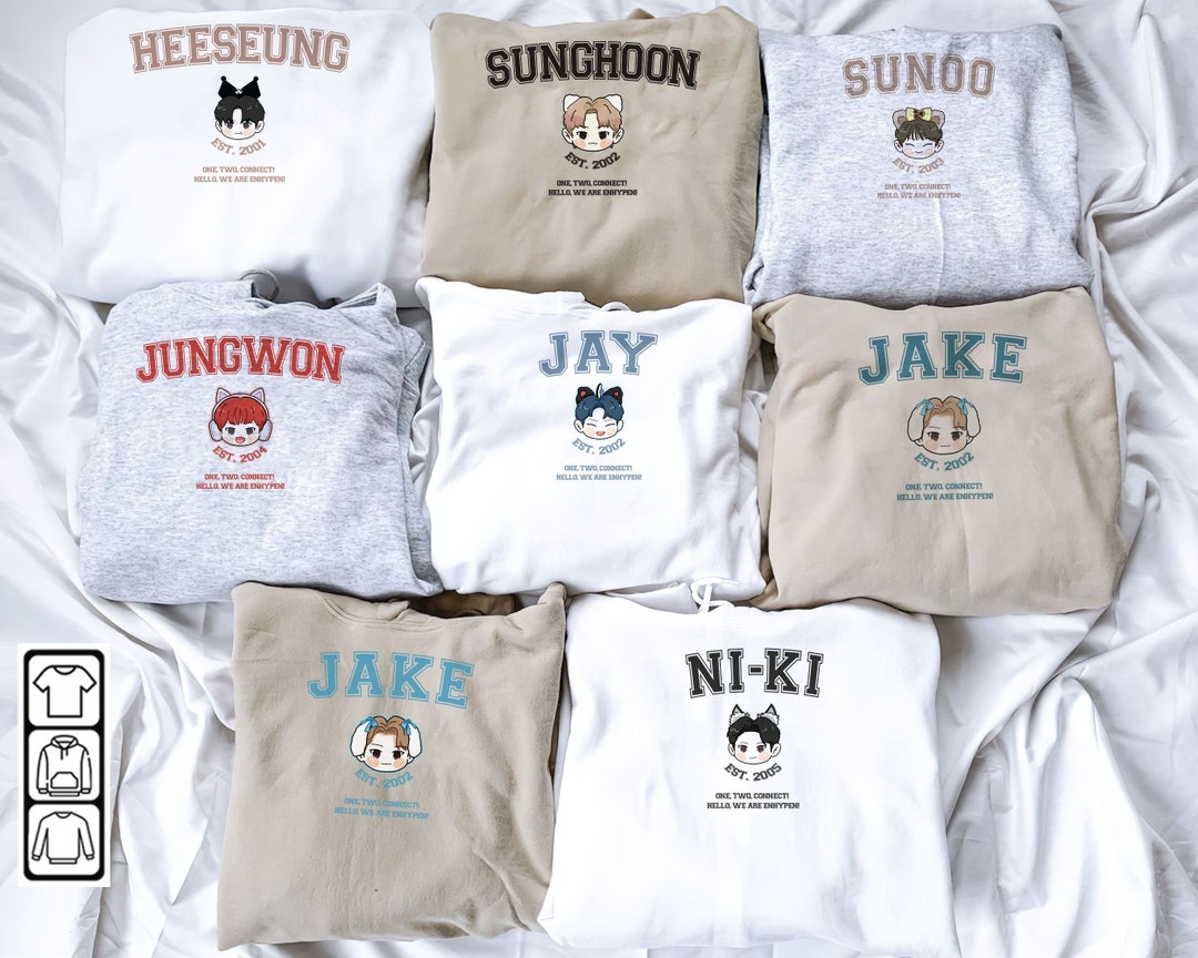 Custom Enhypen Kpop Shirt SVT Characters Sweatshirt Cute - Etsy