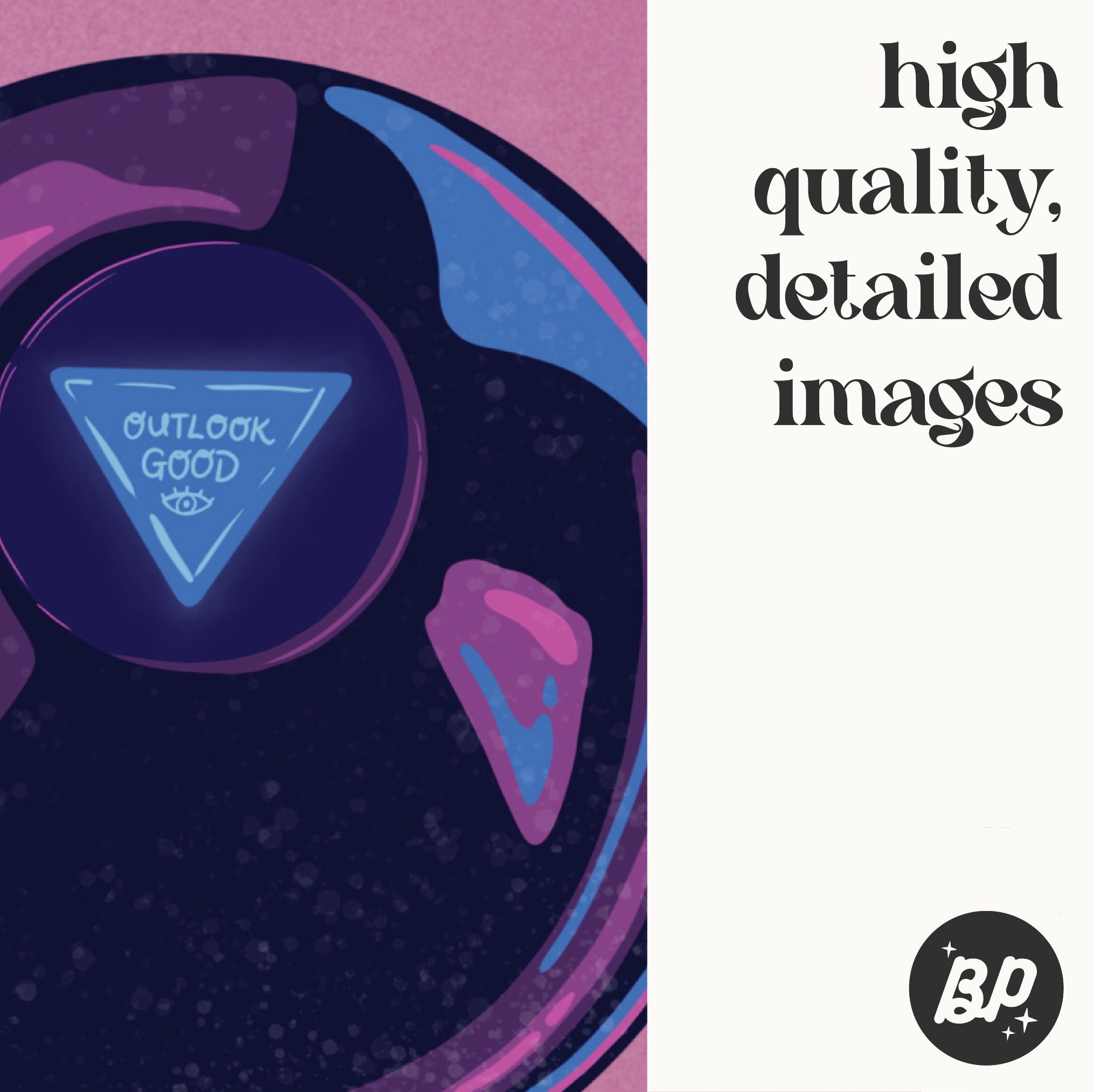 Mystical Magic 8 Ball Art Print, Retro Aesthetic (digital Download) - Etsy