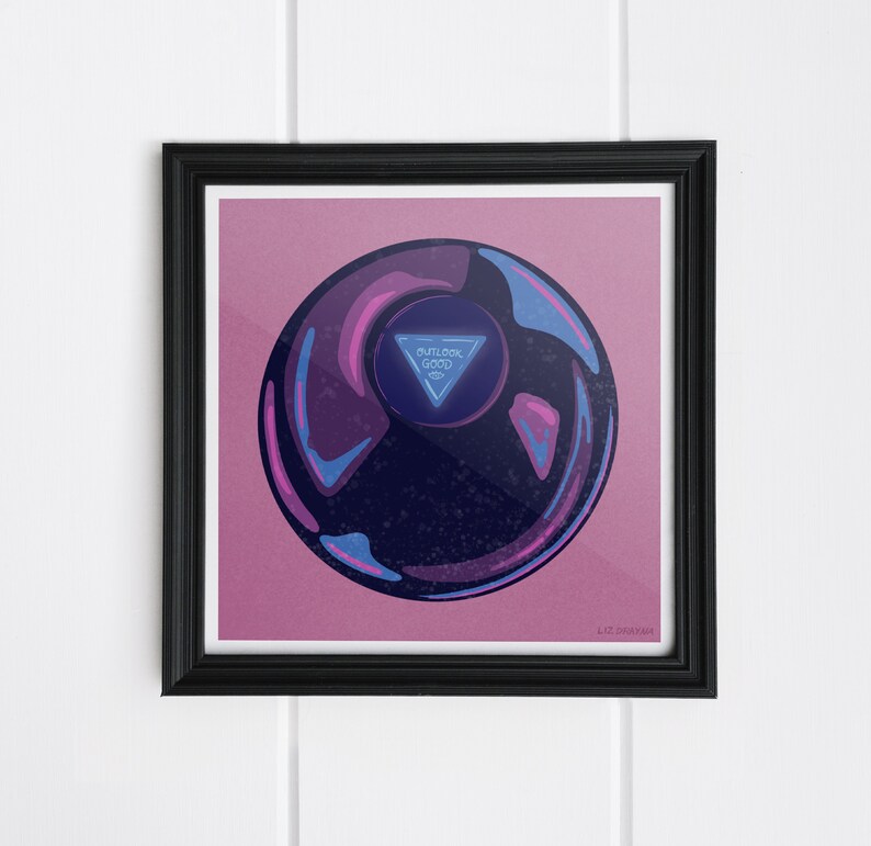Mystical Magic 8 Ball Art Print, Retro Aesthetic (digital Download) - Etsy