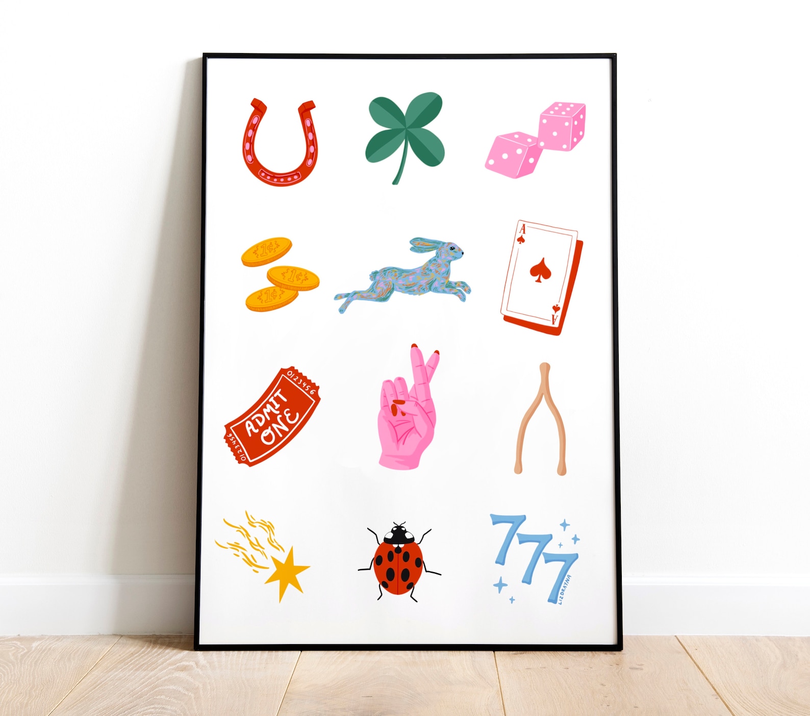 Aesthetic Good Luck Charm Wall Art, Artsy Room Decor, Printable Art ...