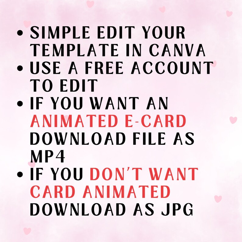 Editable Animated Valentine Day Card Template Canva Editable Digital ...