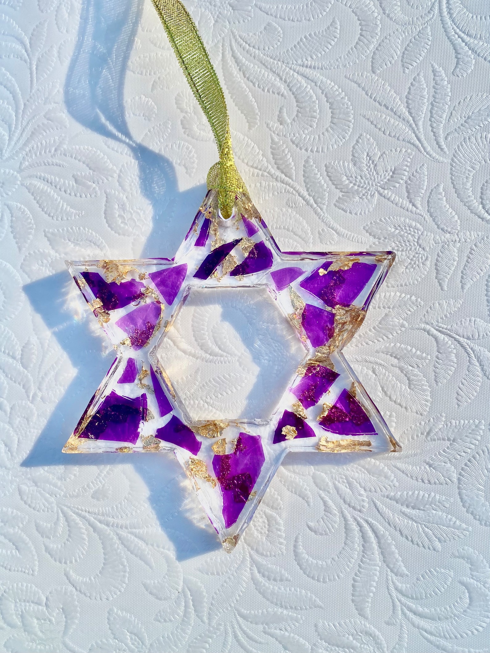 Jewish Wedding Chuppah Glass Shard Art-keepsake-made From YOUR Wedding ...