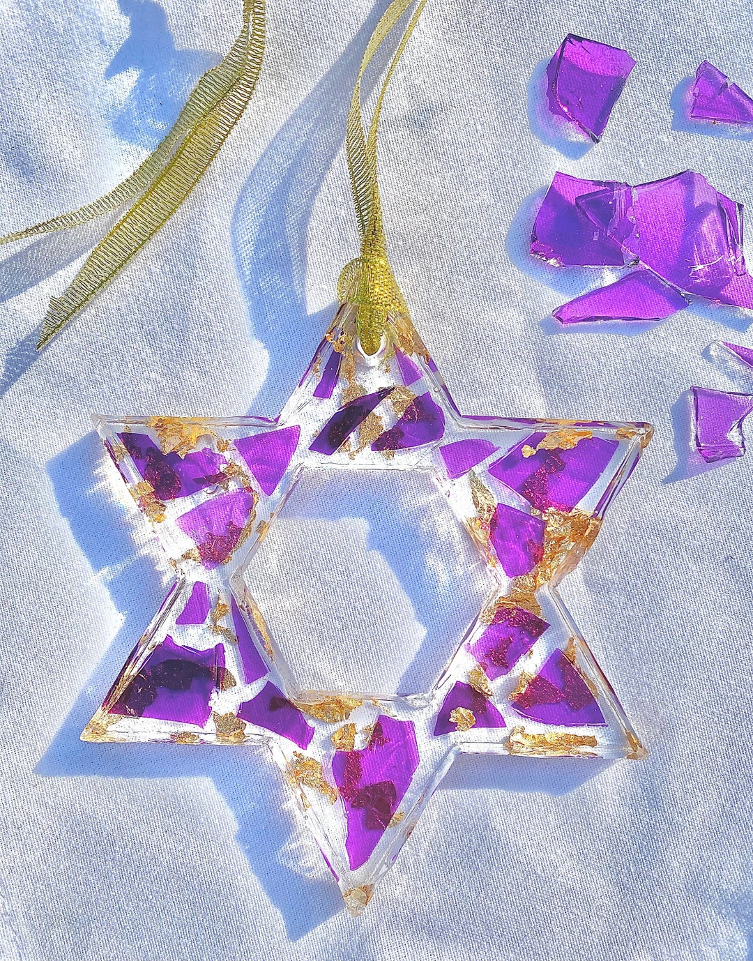 Jewish Wedding Chuppah Glass Shard Art-keepsake-made From YOUR Wedding ...