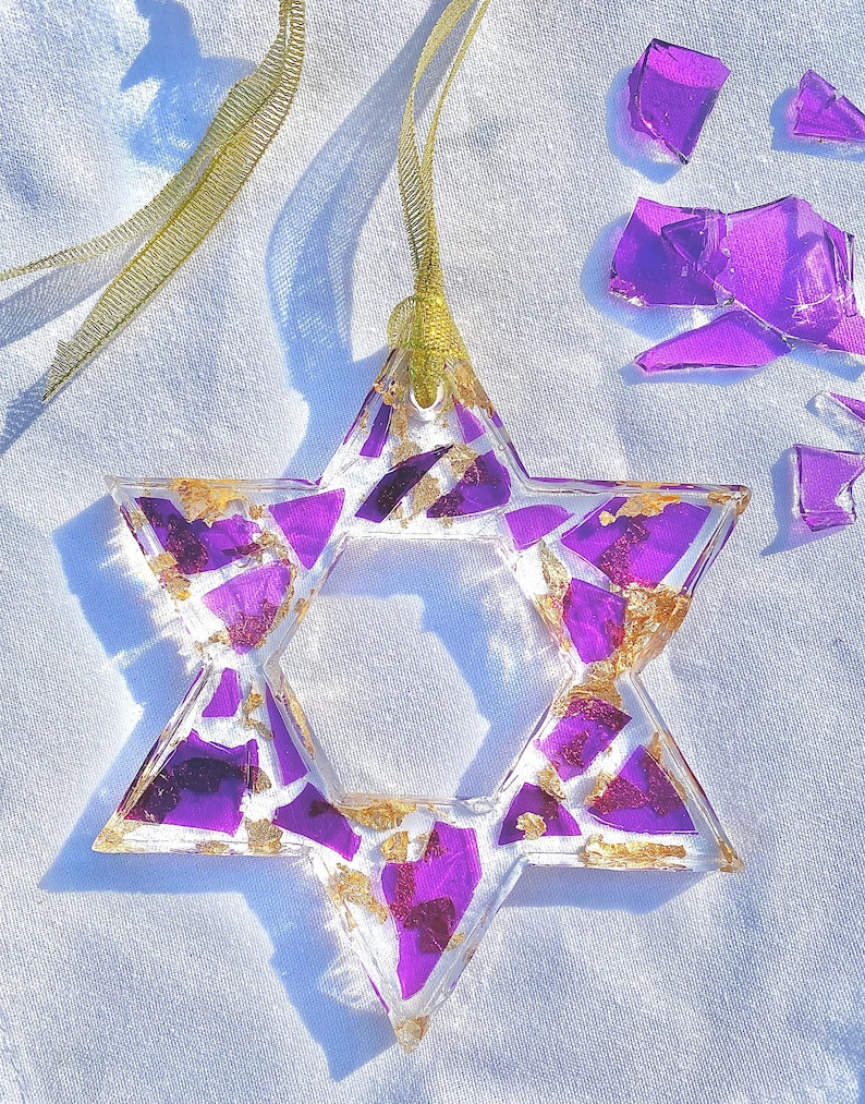 Jewish Wedding Chuppah Glass Shard Art-keepsake-made From YOUR Wedding ...