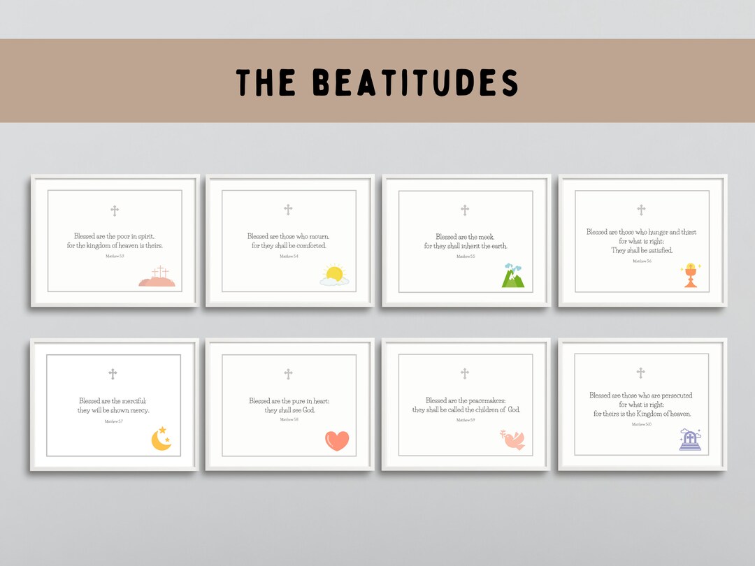 The Beatitudes Poster Digital Print the Beatitudes Wall Art - Etsy