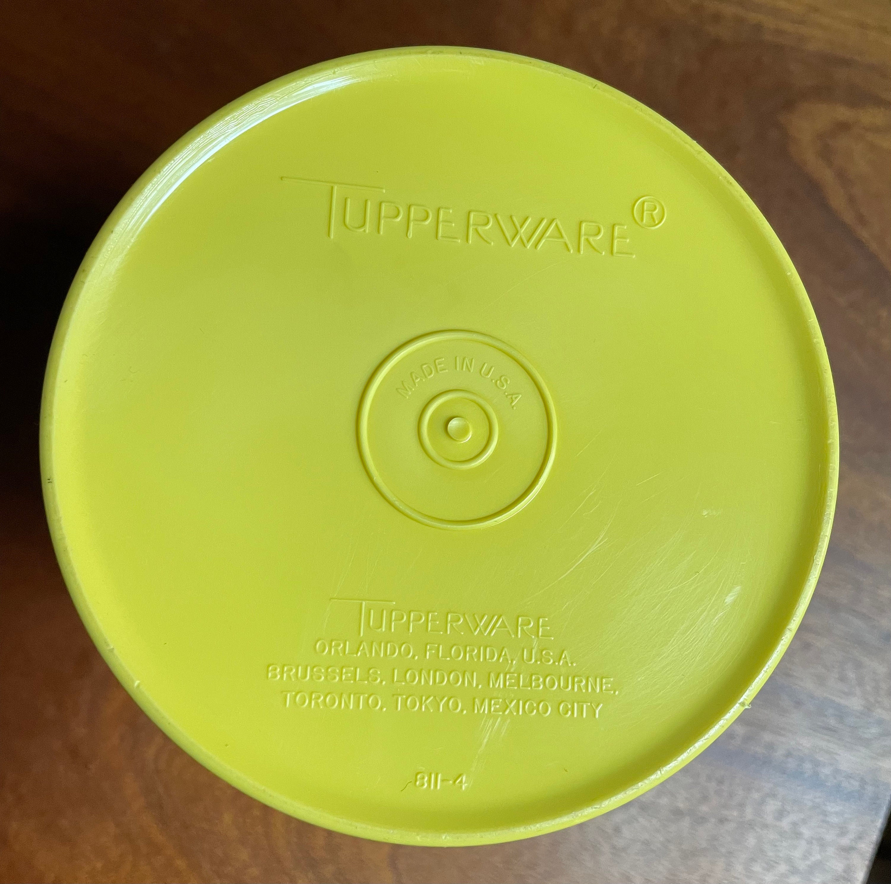 Vintage Servalier Tupperware // Golden Canister With Fleur De Lis and ...