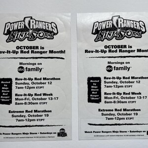 Vintage Power Rangers Ninja Storm Stickers // ABC Family Promotional ...
