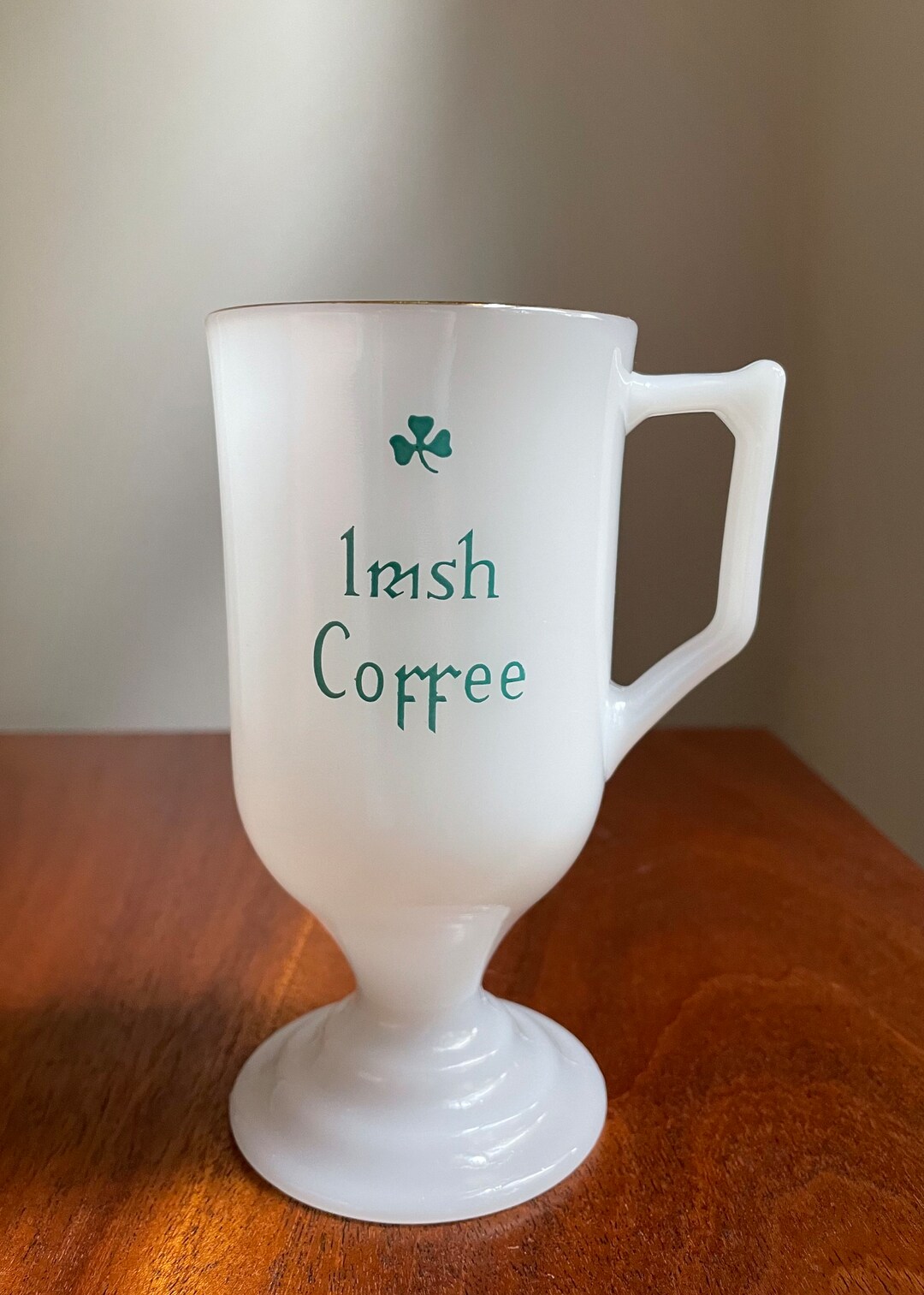 Vintage Milk Glass Irish Coffee Mugs - Etsy