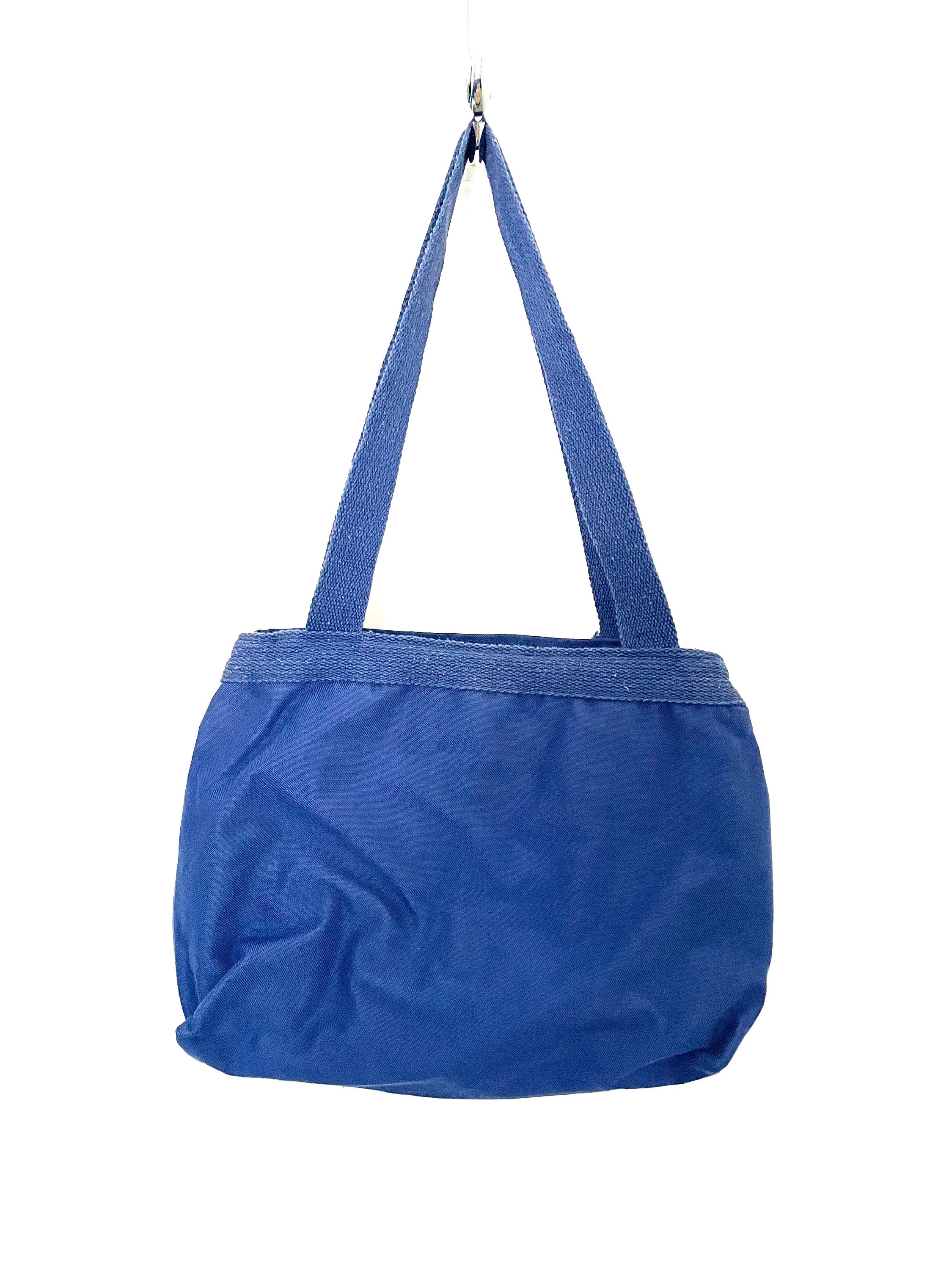 Vintage Sarne Kangaroo Purse // Blue Canvas Shoulder Bag - Etsy