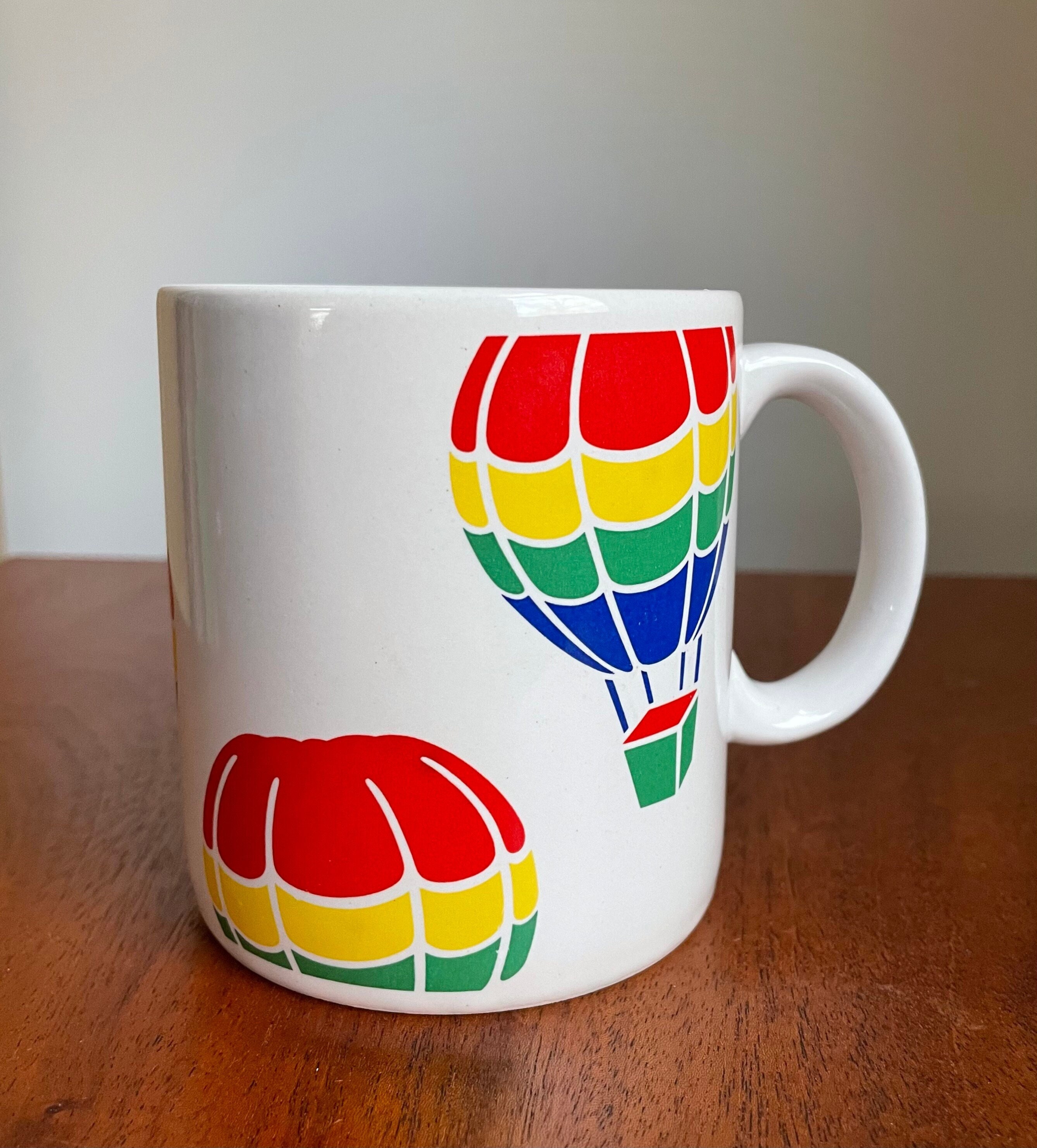 Vintage 1980s FTD Rainbow Mug // Hot Air Balloon Coffee Cup - Etsy