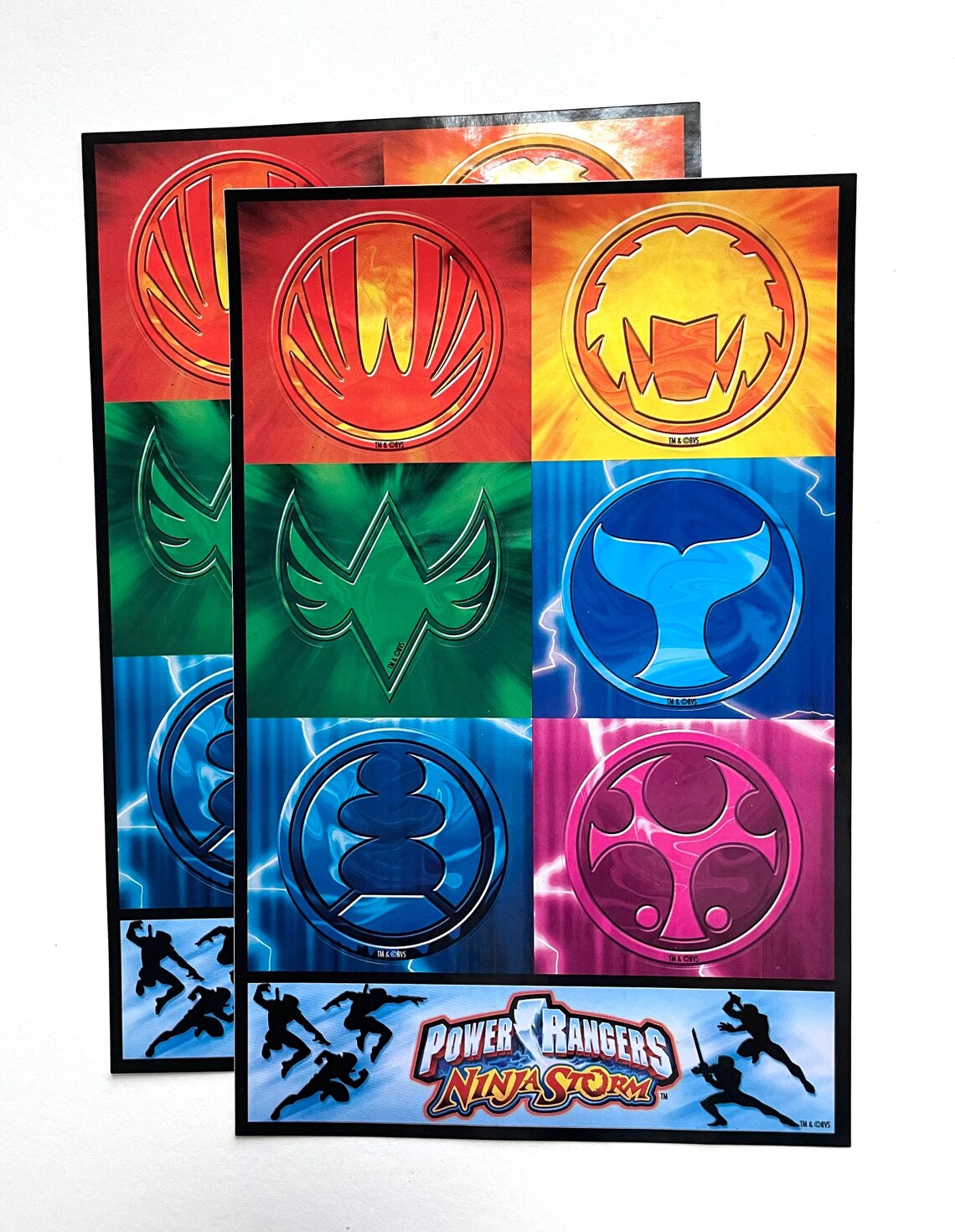 Vintage Power Rangers Ninja Storm Stickers // ABC Family Promotional ...