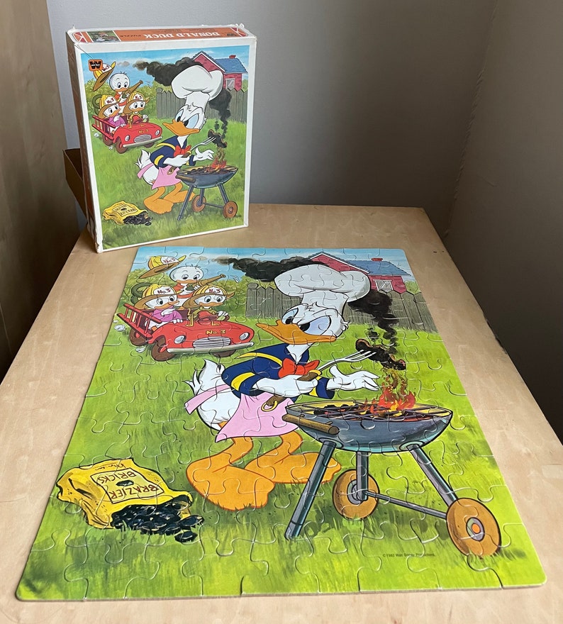 Vintage Childrens Puzzle Feature Donald Duck, Huey, Dewey and Louie ...