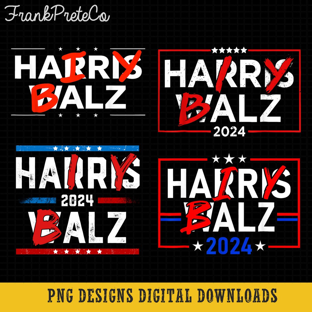 4 Harry Balz 2024 Png Bundle, Funny Political 2024 Png, Harris Walz Png ...