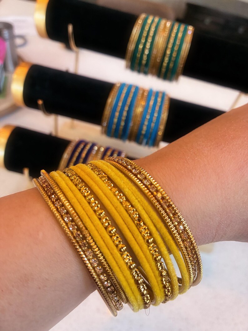Yellow Matte Bangle Set: Indian Choorhiyaan Jewelry - Etsy Canada