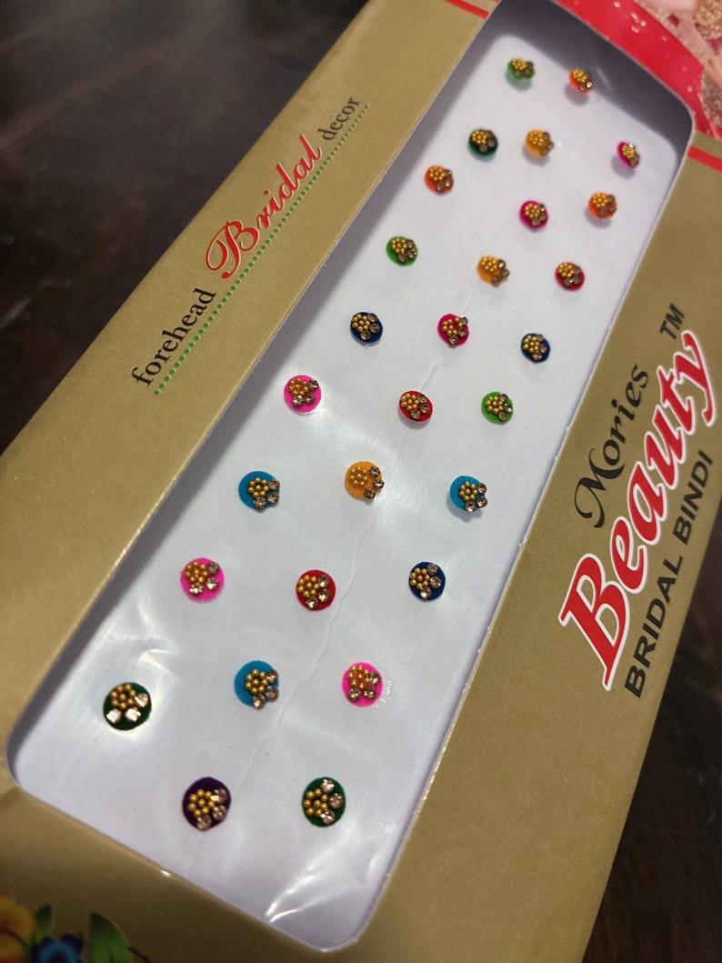 Multicolored Stone Bindi Pack - Indian Forehead Stickers (28 Count) - Etsy