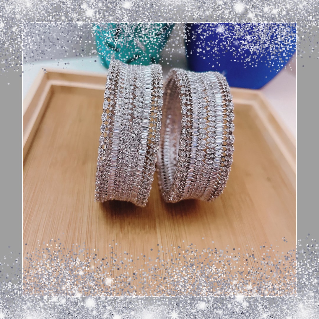 SILVER Kangan / Bangles Set | Indian Jewelry | South Asian Jewelry ...