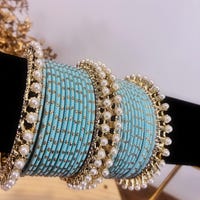 Lilac Small Indian Bangle Set - Both Arms/lilac Bangles/lilac Churis ...