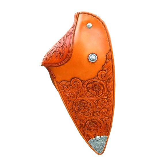 Western Tapaderos, Stirrups, Saddle Hand Floral Tooled Sewn Leather ...