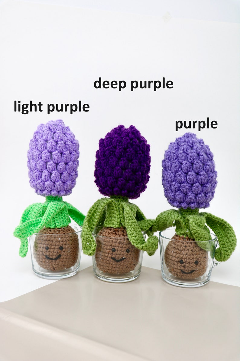 Crochet Fancy Hyacinth ,finished Crochet Hyacinth , Handmade Knitted ...