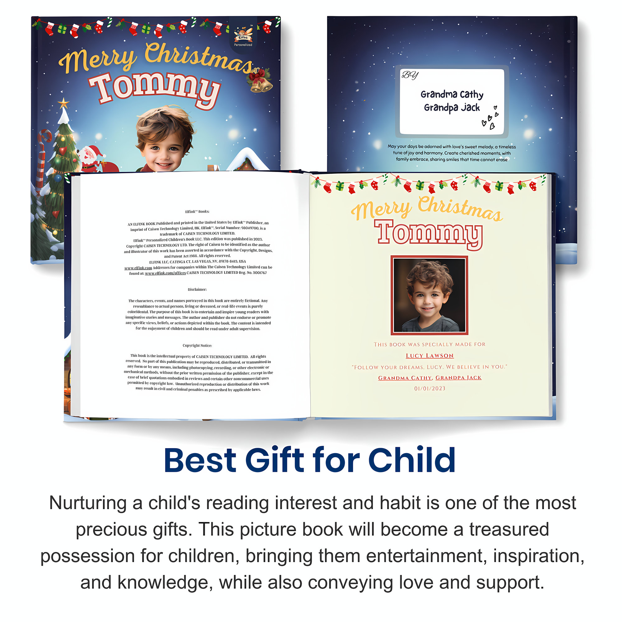 Baby Gifts | Personalized Kids Books | Merry Christmas! - Etsy