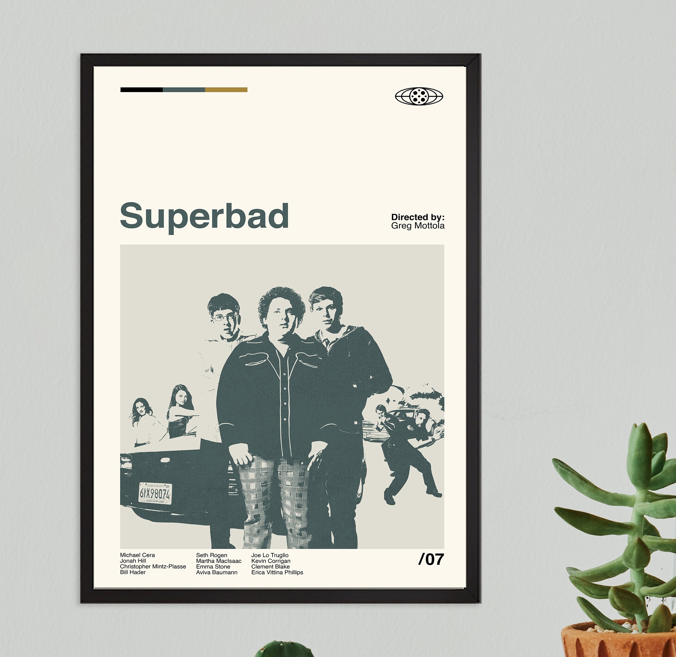 Superbad Poster, Greg Mottola, Retro Movie Poster