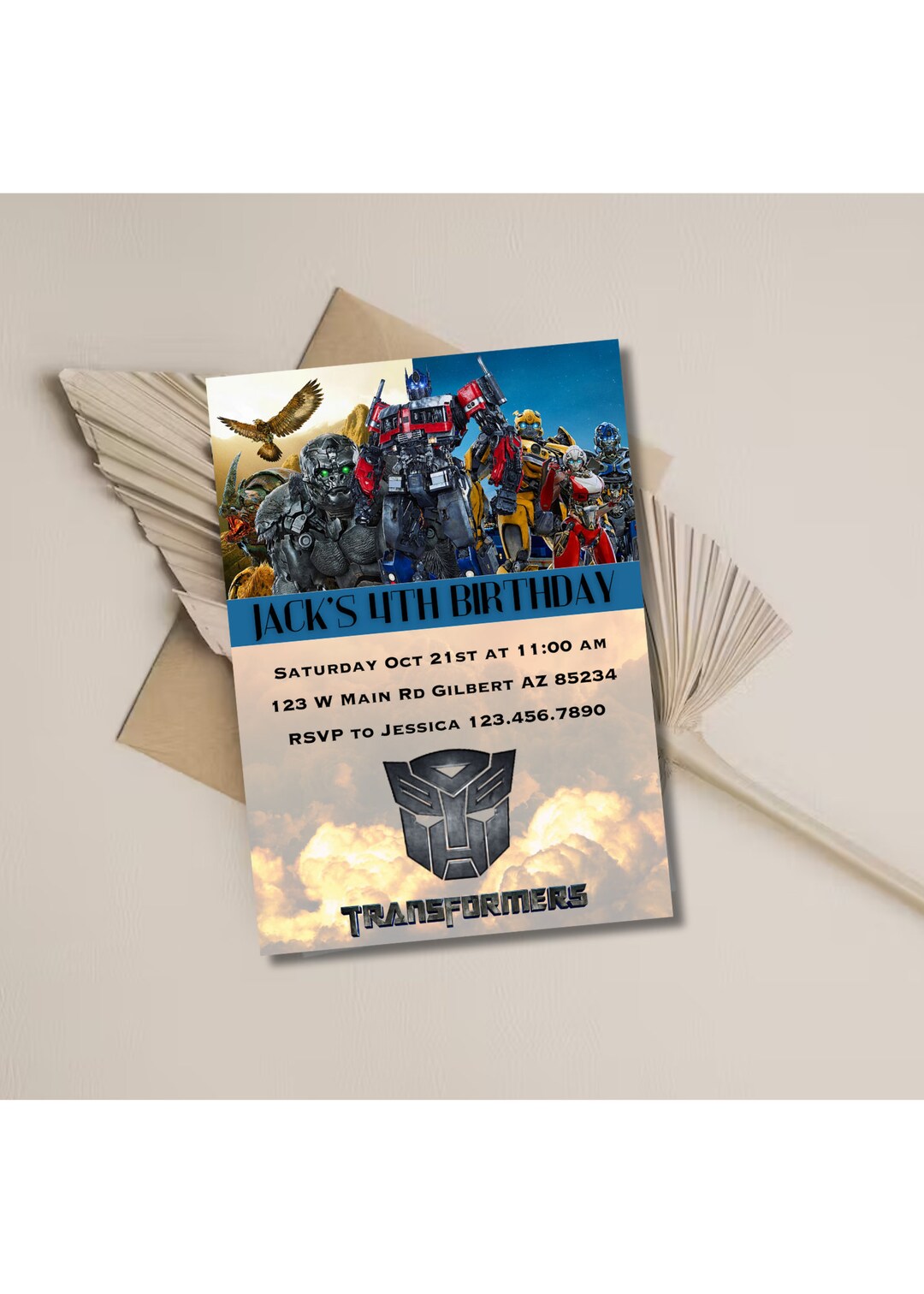Transformers Birthday Party Invitation - Etsy