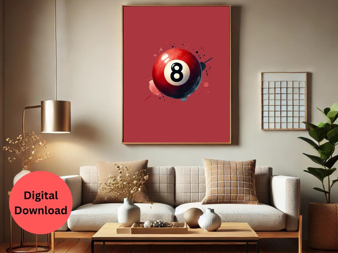 Red 8 Ball Digital Download - Etsy