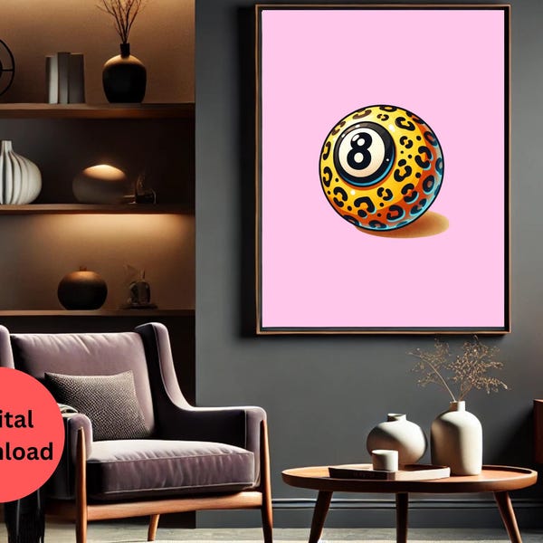 Cheetah 8 Ball - Etsy