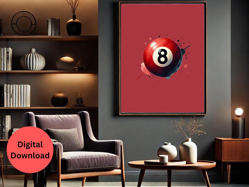 Red 8 Ball Digital Download - Etsy