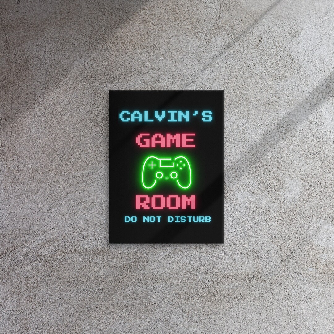 Personalized Kid's Gamer Sign - Etsy
