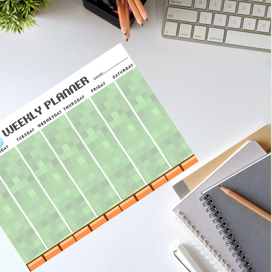 Minecraft Planner, Weekly Planner, Homeschool Planner, Daily Routine ...