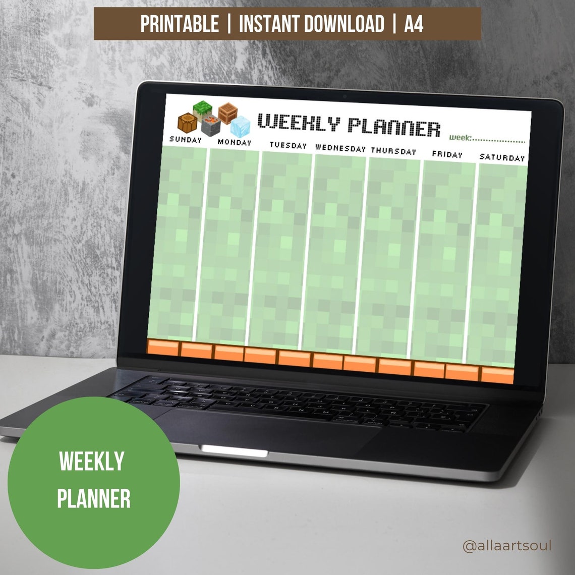 Minecraft Planner, Weekly Planner, Homeschool Planner, Daily Routine ...