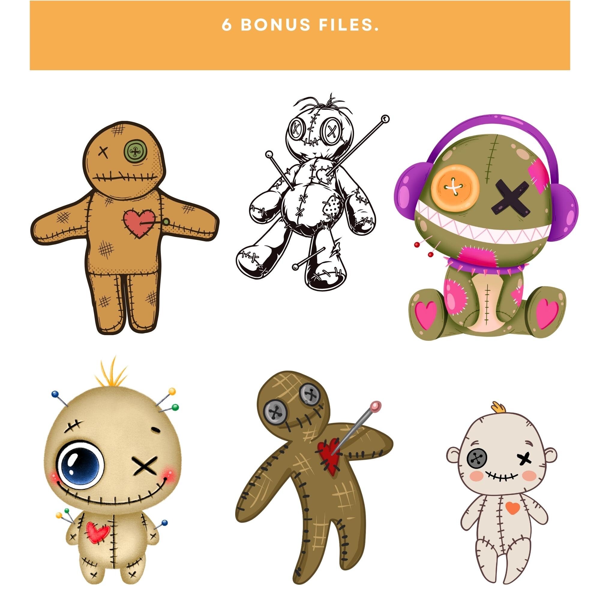 Cute Voodoo Doll Clipart Halloween Theme Voodoo Doll Svg Etsy
