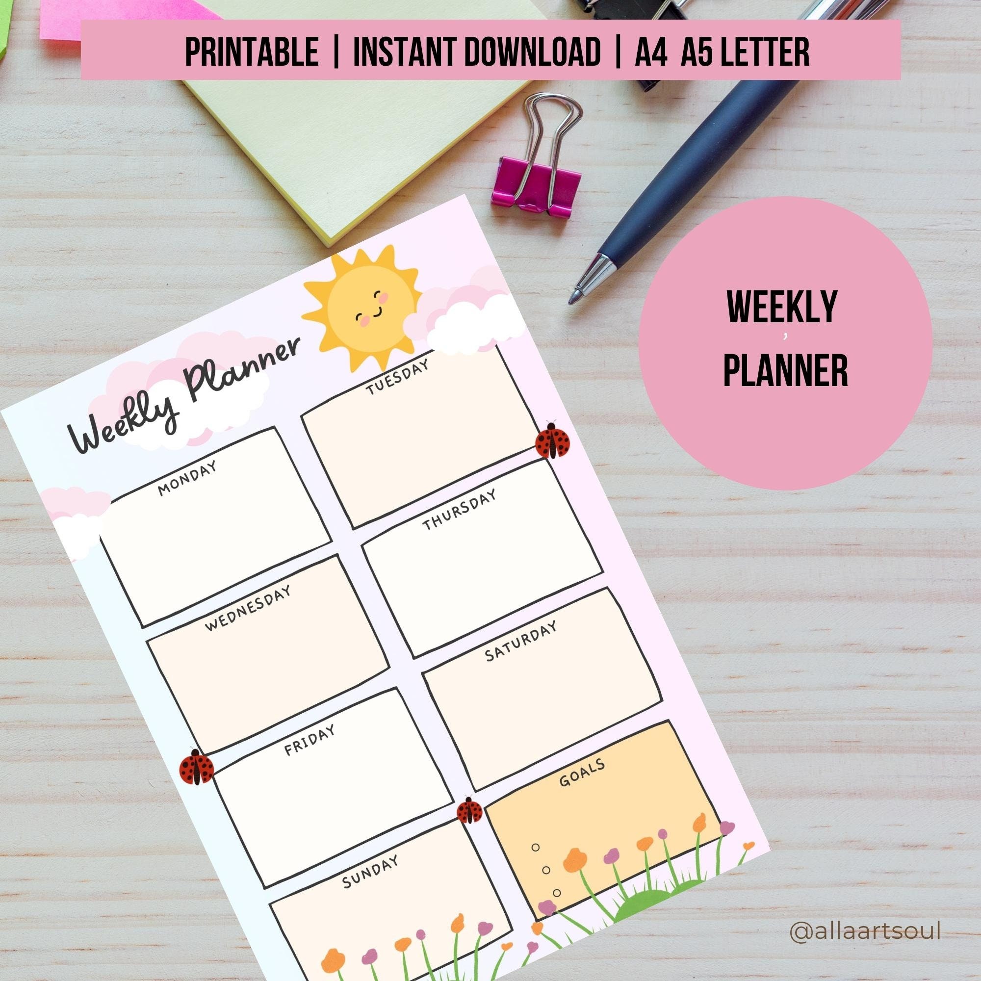 Editable Weekly Planner for the Daily Wire - Etsy