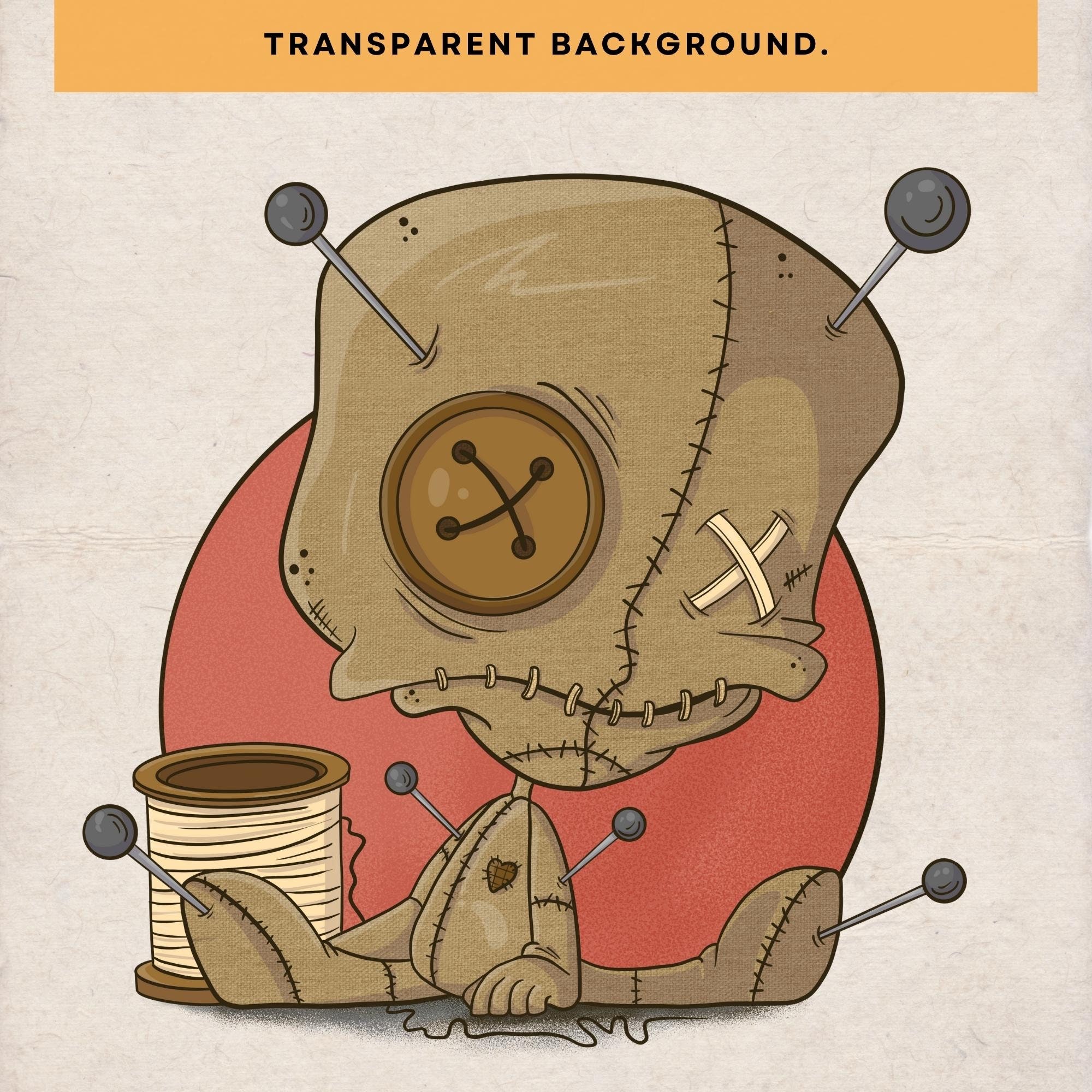 Cute Voodoo Doll Clipart Halloween Theme Voodoo Doll Svg Etsy