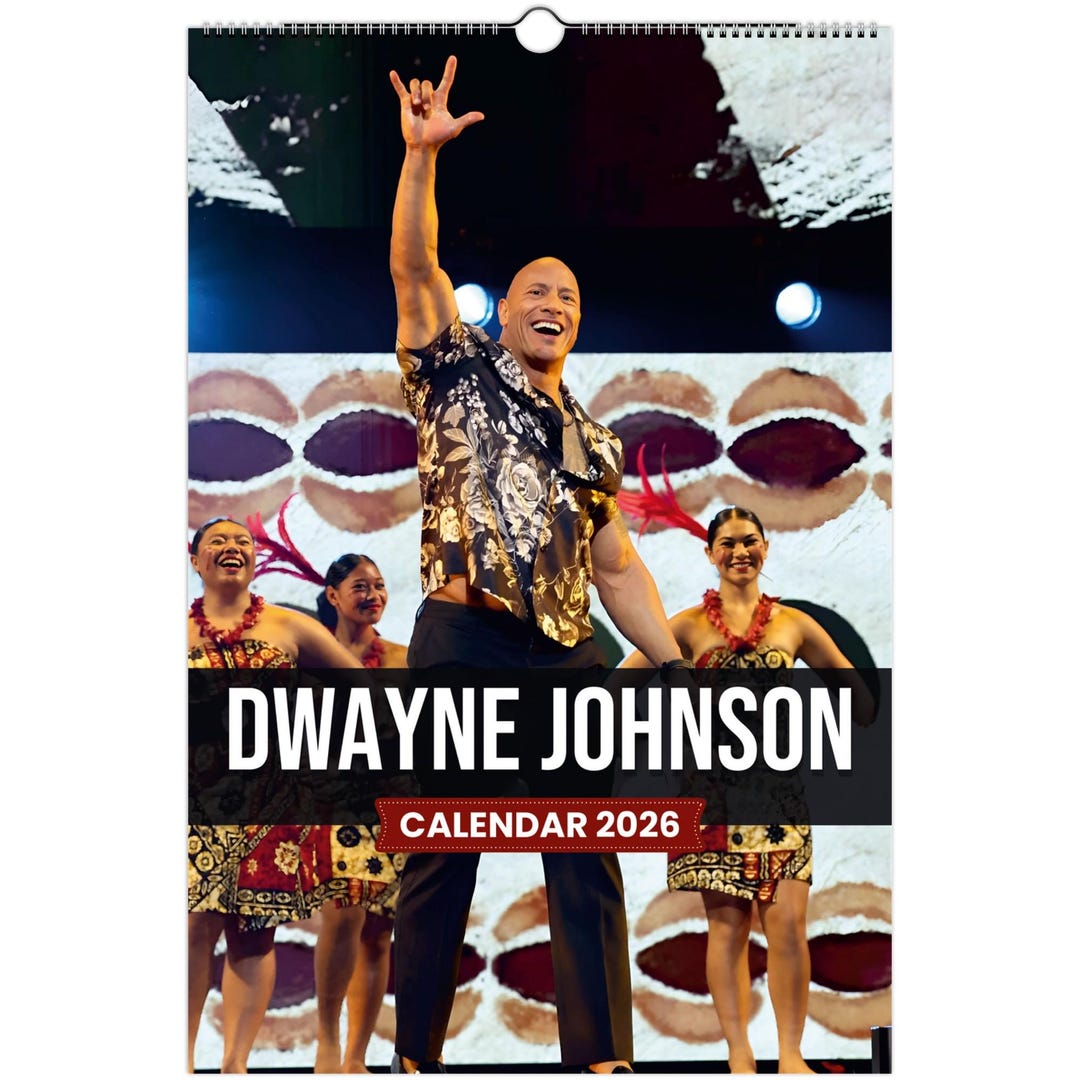 Dwayne Johnson 2026 Wall Calendar – Premium Actor & Wrestling Legend ...