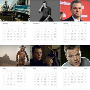 Matt Damon Wall Calendar 2025 Vol 2 Large, Fan Gift - Etsy