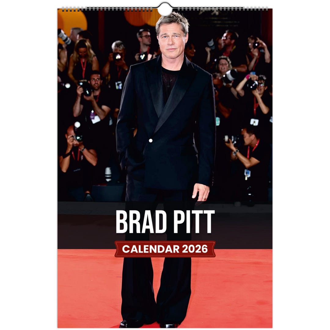 Brad Pitt 2026 Wall Calendar (large Calendar) – Celebrity Fan Gift ...