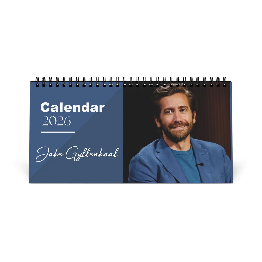 Jake Gyllenhaal 2026 Desk Calendar | Celebrity Photo Calendar | Spiral ...