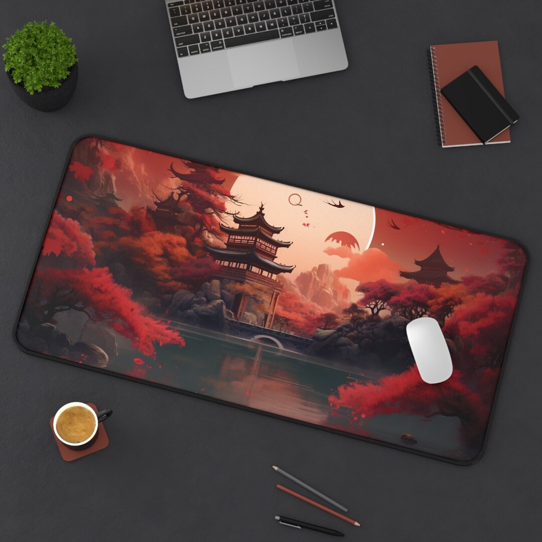Japanese Desk Mat, Gaming Desk Mat, Anime Desk Mat, Desk Accessories ...