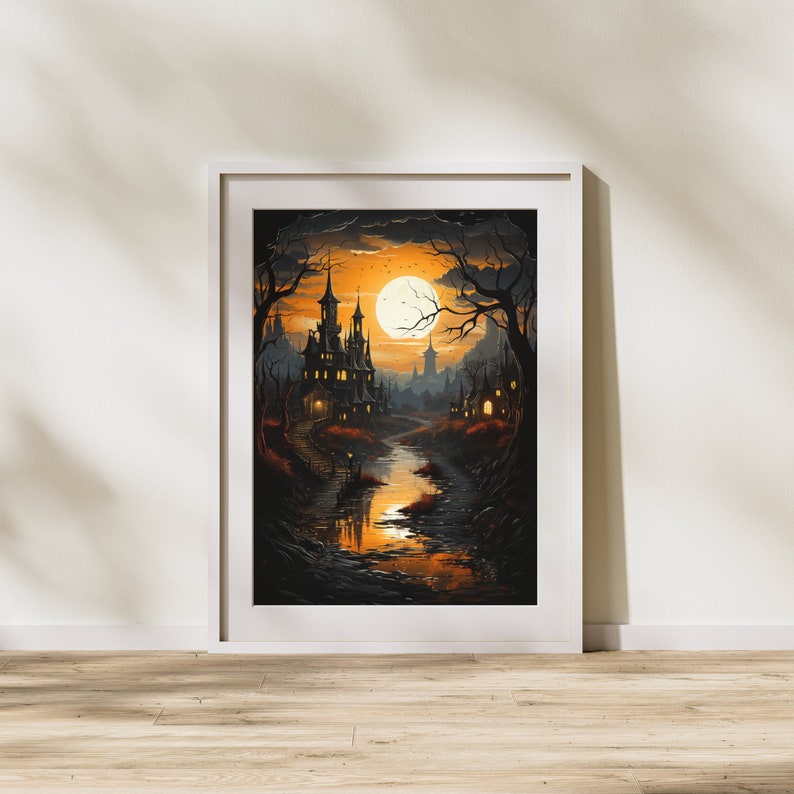 Halloween Digital Download Art Printable Halloween Decor Spooky ...